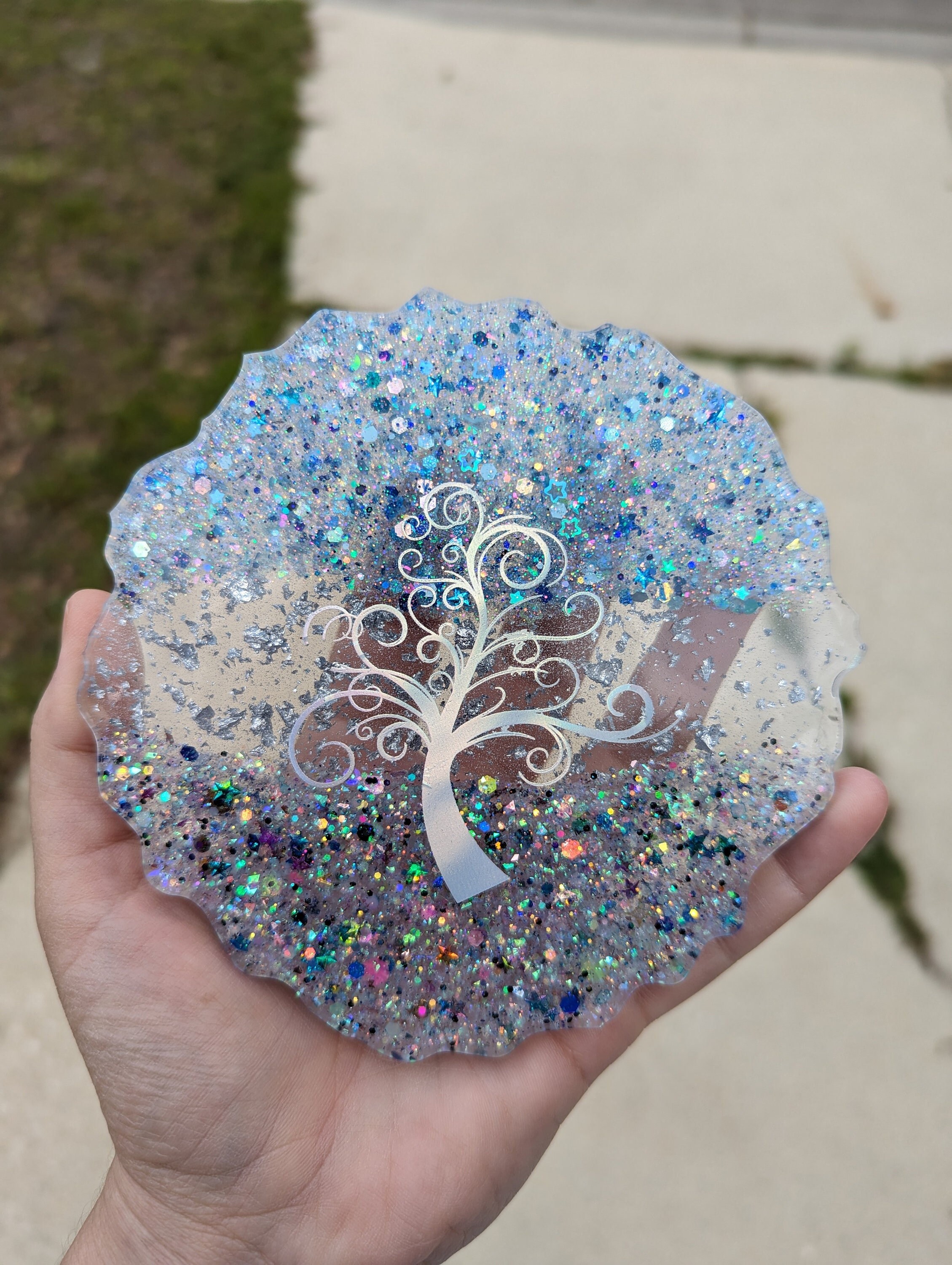 Large Tree of Life Epoxy Resin Coaster - Etsy