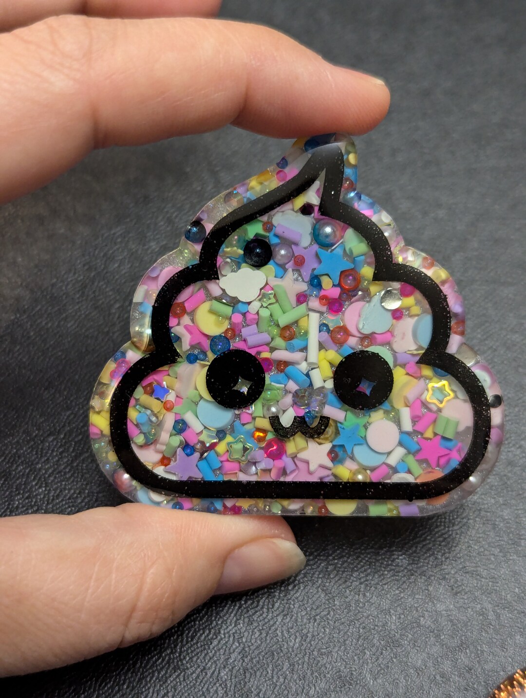 Cute Poop Emoji Magnet Keychain or Art Piece - Etsy