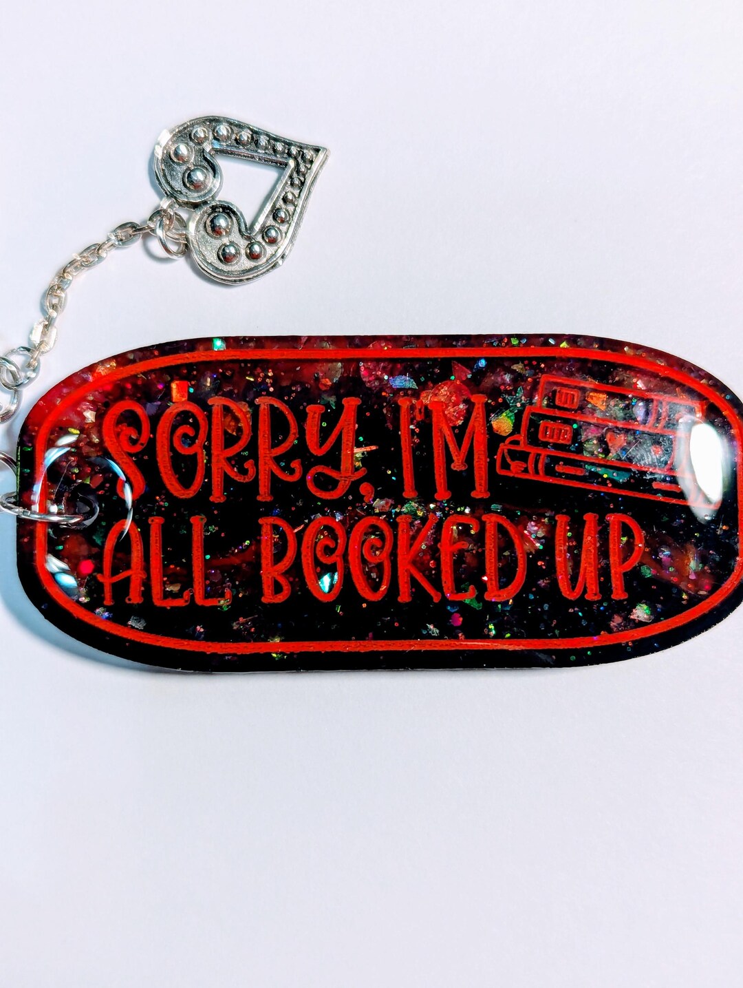 Book Keychain - "sorry I'm All Booked Up" - Etsy
