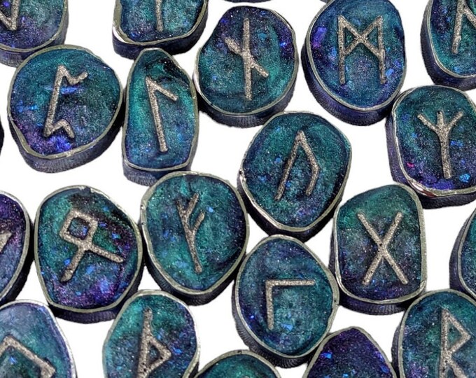Elder Futhark Rune Stones Luminous Galaxy - Etsy