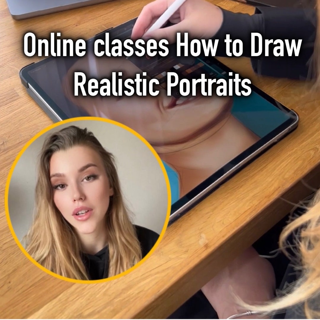 Online Classes How to Draw Realistic Portraits !basic! - Etsy