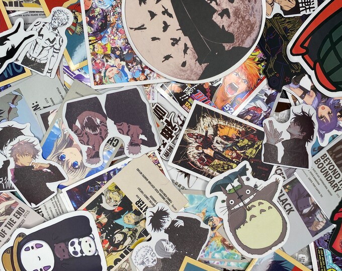 10-100pcs Anime Stickers: Mystery Anime Mixed Sticker Pack for Laptop ...