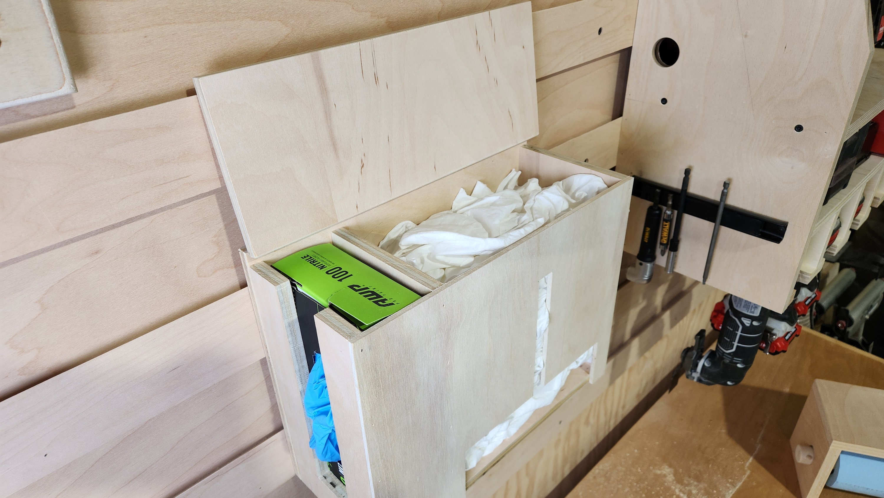 DIY Glove / Shop Rag Dispenser - Digital Build Plans / French Cleat ...