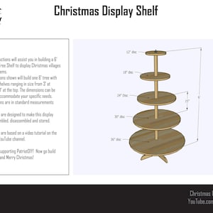 Diy Christmas Display Shelf - DIGITAL BUILD PLANS / Christmas Village ...