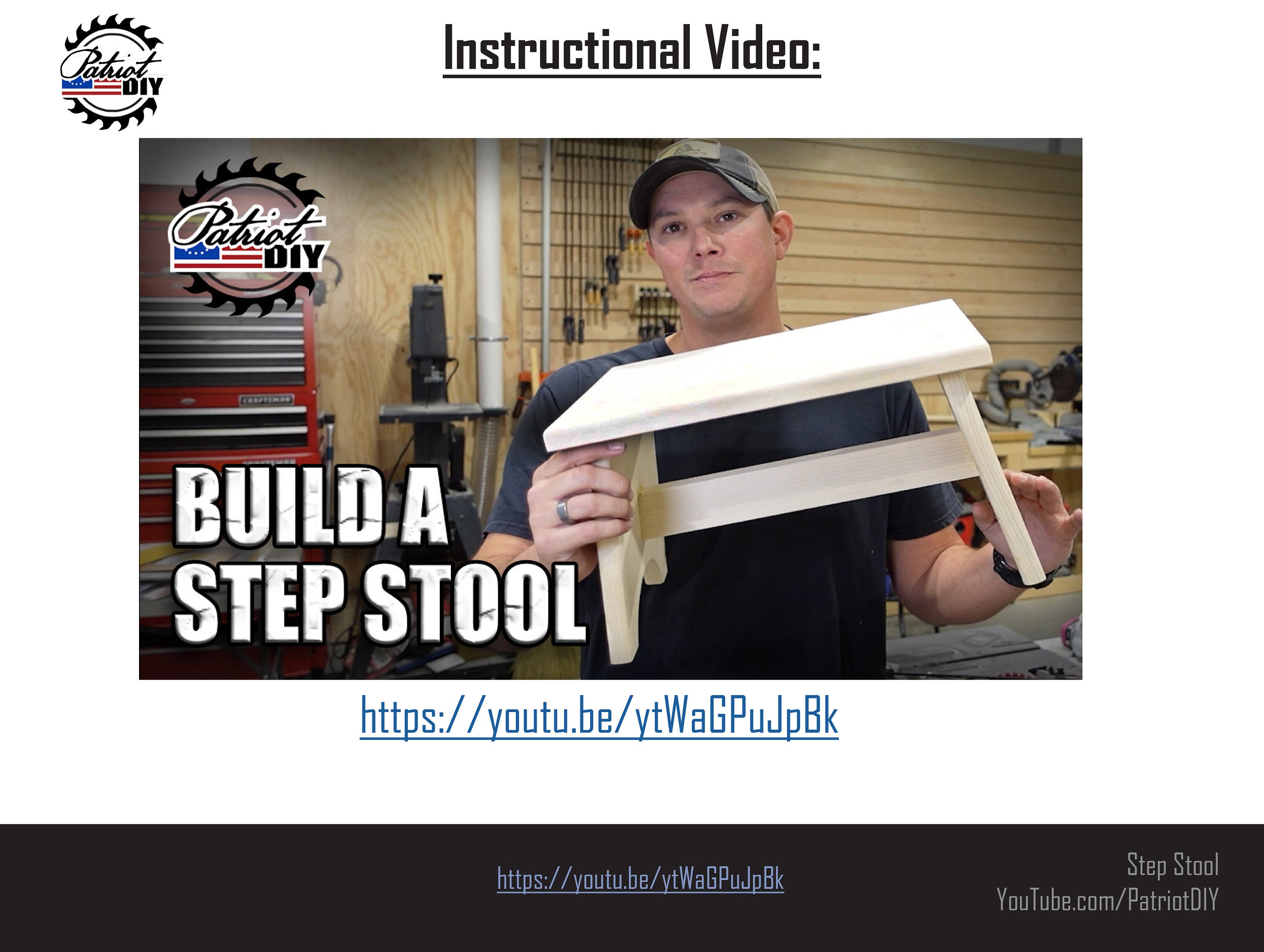 DIY Step Stool - Digital Build Plans / Beginner Woodworking - Etsy