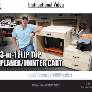 3-in-1 Flip Top Planer & Jointer Tool Cart / Woodworking / Digital ...