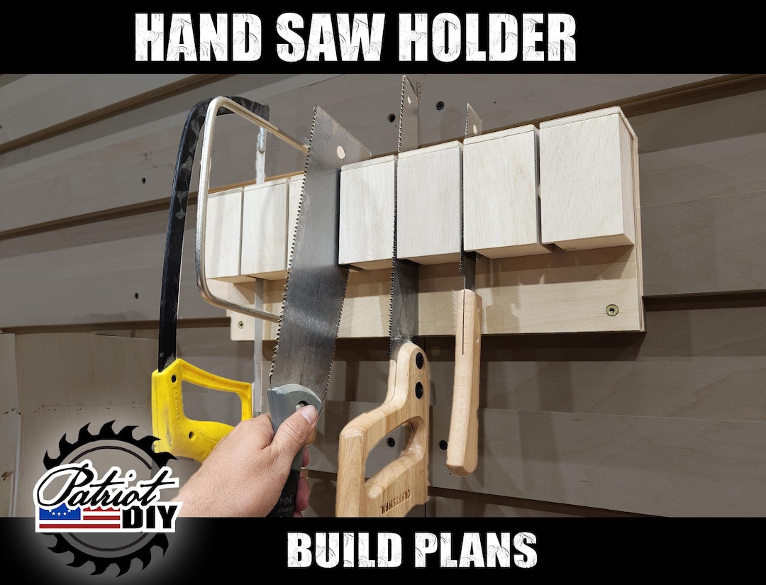 Hand Saw Holder - Digital Build Plans / French Cleat Tool Holder / Shop ...