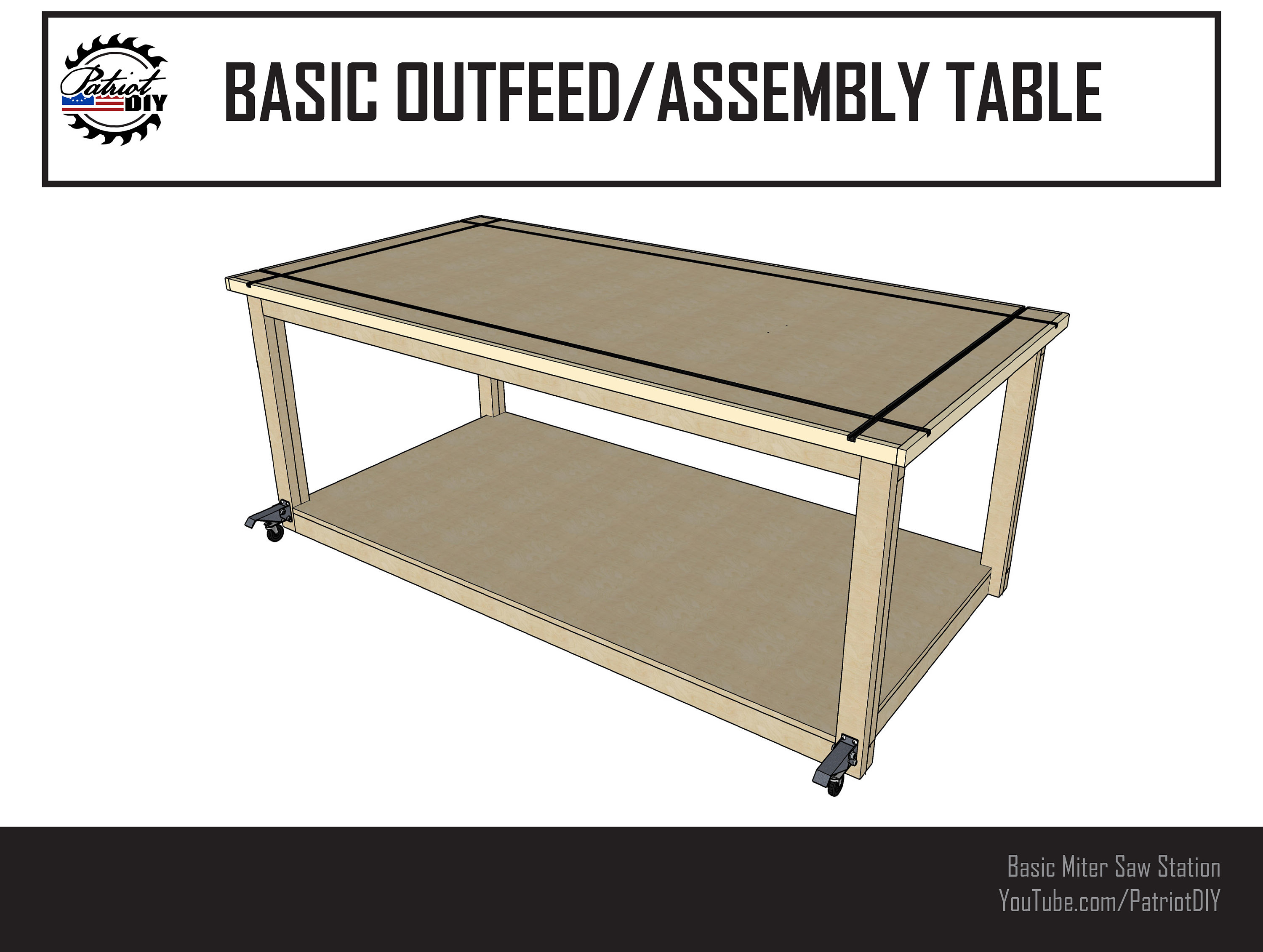 Basic Table Saw Outfeed / Assembly Table / Workbench - Digital Build Plans / DIY Woodworking - Etsy