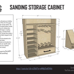 Sanding Cabinet - Digital Build Plans / Sandpaper Storage / French ...