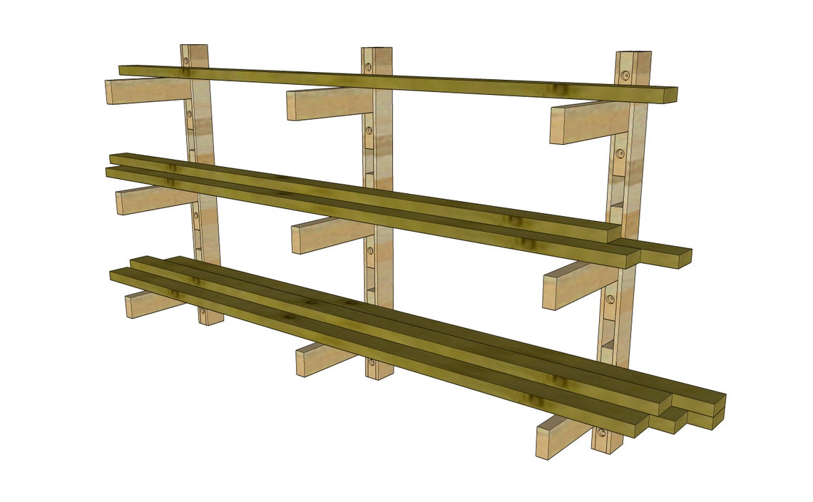 DIY Adjustable Lumber Rack Digital Build Plans / Woodworking - Etsy