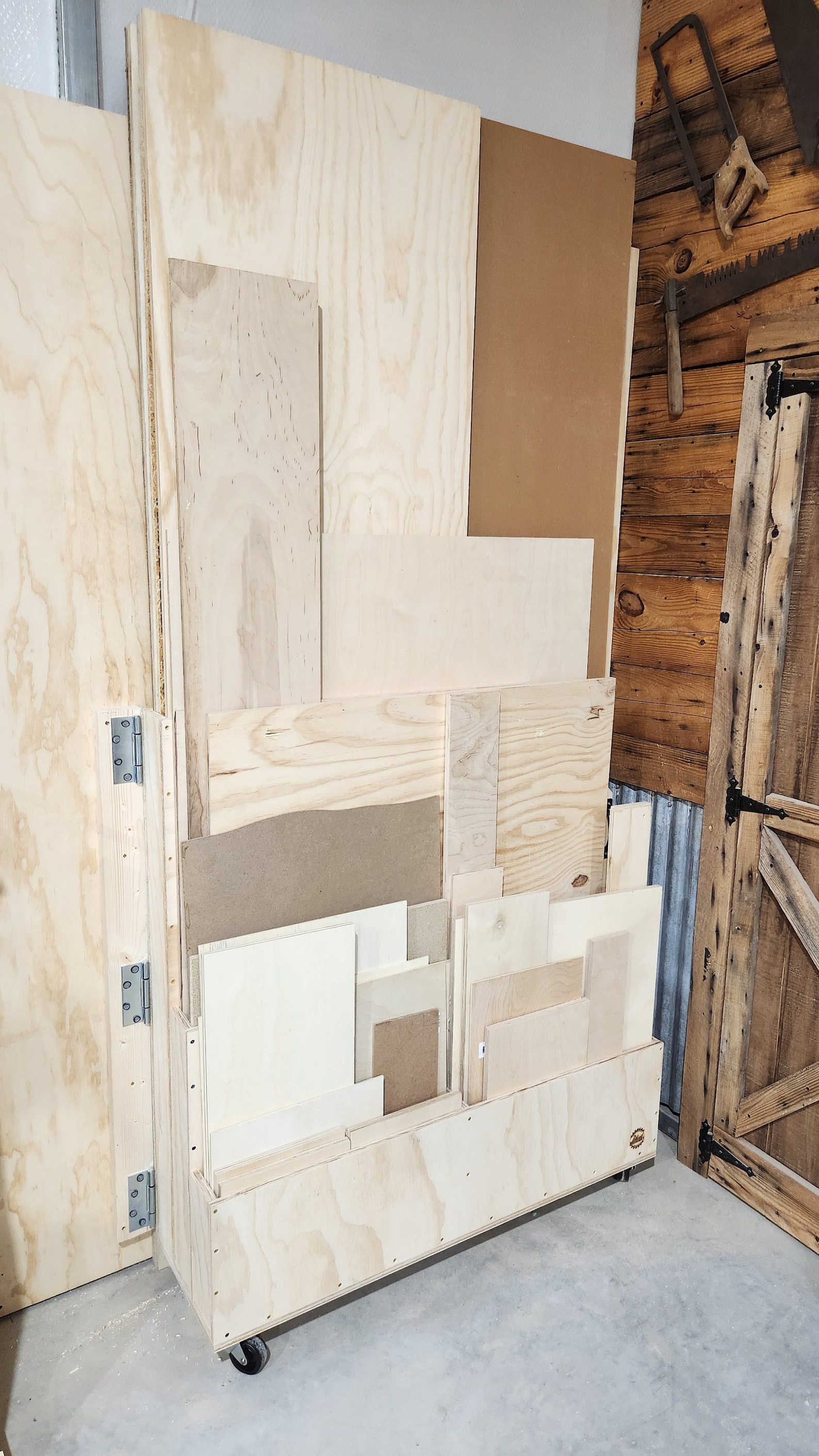 DIY Swing-out Plywood Storage Cart - Digital Build Plans / Scrap Wood ...