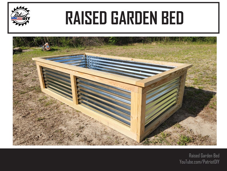 DIY Wood/metal Raised Garden Bed Digital Build Plans - Etsy