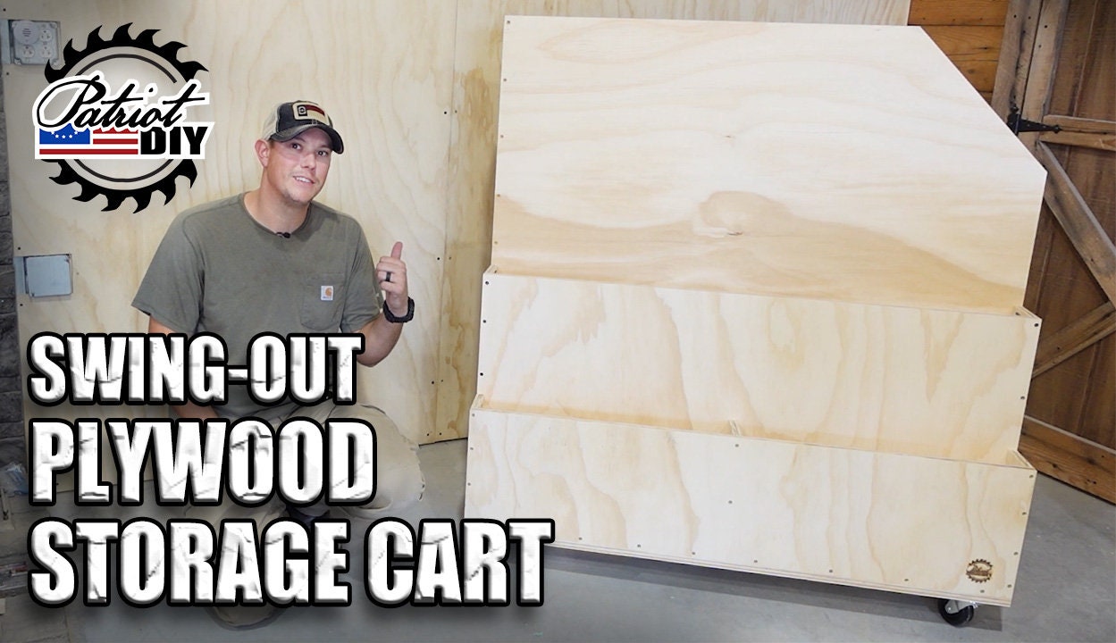 DIY Swing-out Plywood Storage Cart - Digital Build Plans / Scrap Wood ...