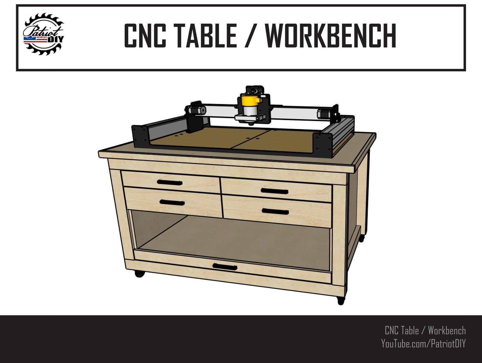 CNC Table (digital Build Plans) - Workbench / Woodworking / Shapeoko ...
