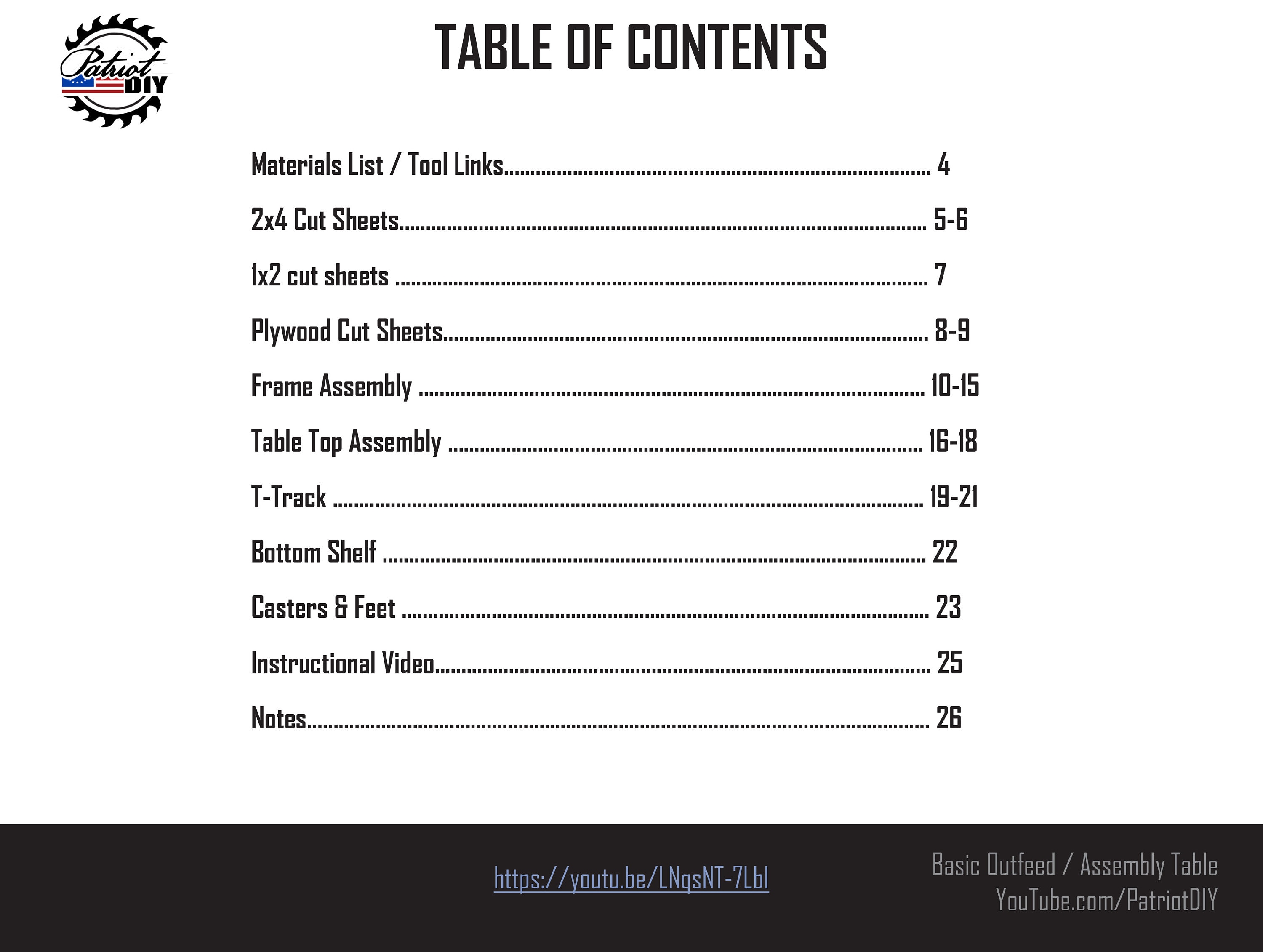 Basic Table Saw Outfeed / Assembly Table / Workbench - Digital Build Plans / DIY Woodworking - Etsy