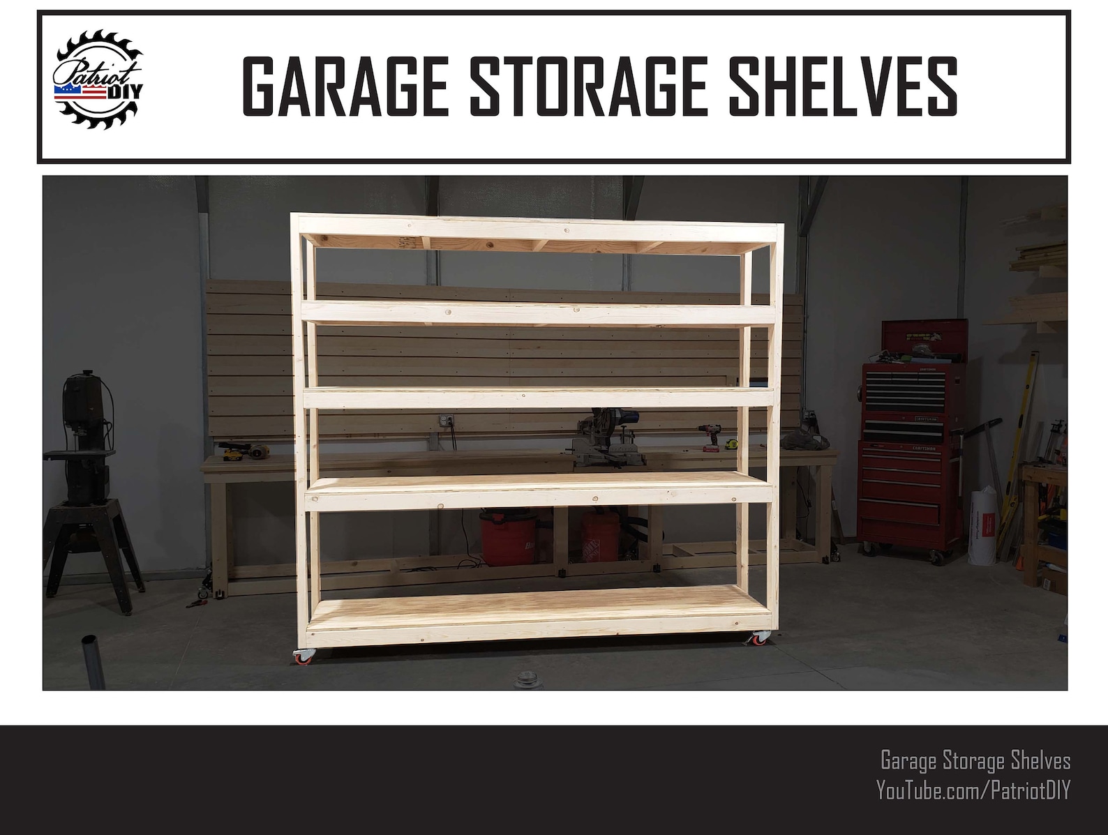 DIY Mobile Garage Storage Shelves - Build Plans / Woodworking - Etsy