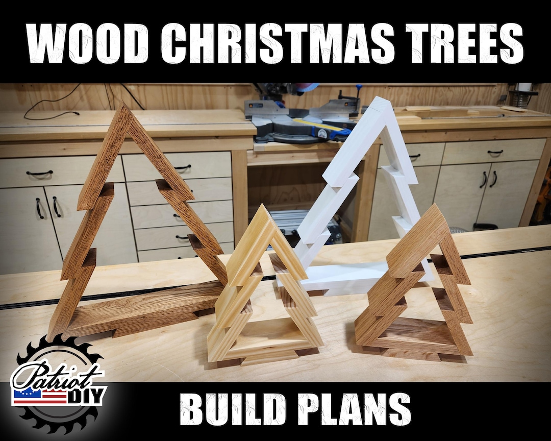 Wood Christmas Trees - DIGITAL BUILD PLANS / Christmas Decor / Holiday ...