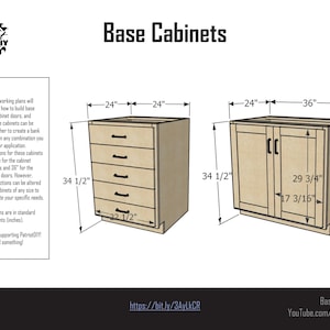 DIY Base Cabinets - Digtial Build Plans / How to Build Cabinets ...