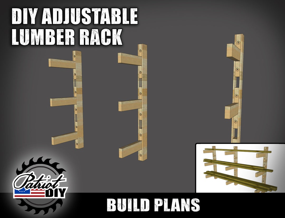 DIY Adjustable Lumber Rack - Digital Build Plans / Woodworking - Etsy