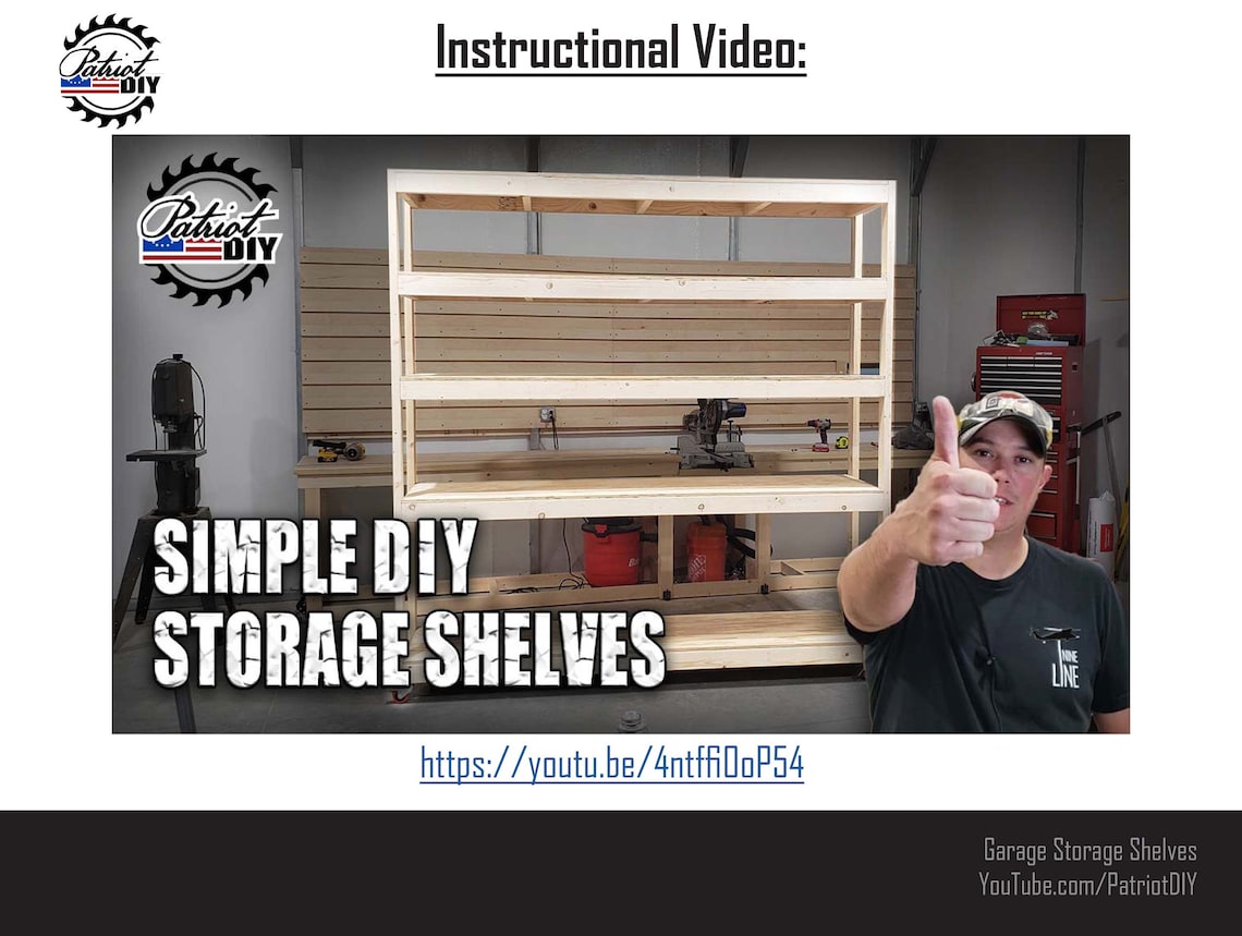 DIY Mobile Garage Storage Shelves Build Plans / Woodworking - Etsy