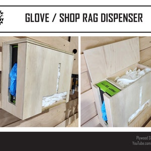 DIY Glove / Shop Rag Dispenser - Digital Build Plans / French Cleat ...