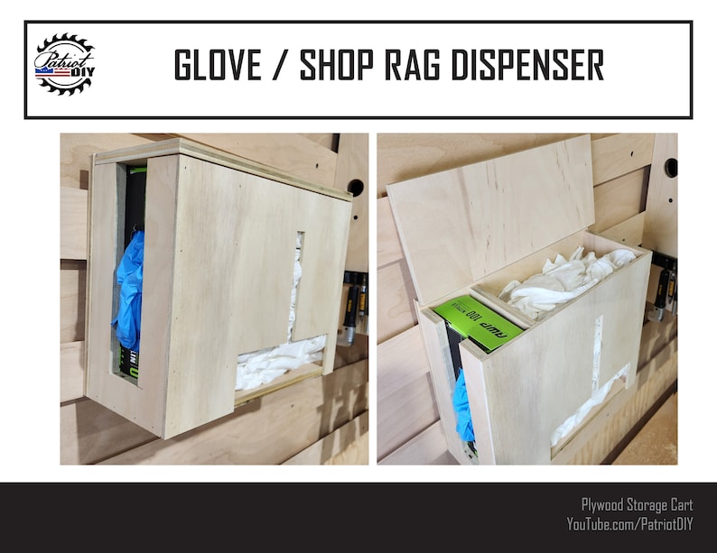 DIY Glove / Shop Rag Dispenser - Digital Build Plans / French Cleat ...