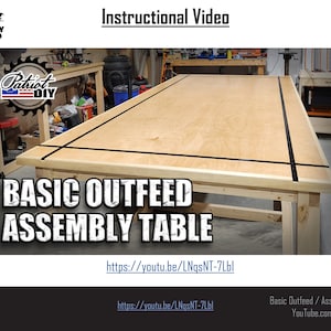 Basic Table Saw Outfeed / Assembly Table / Workbench - Digital Build Plans / DIY Woodworking - Etsy