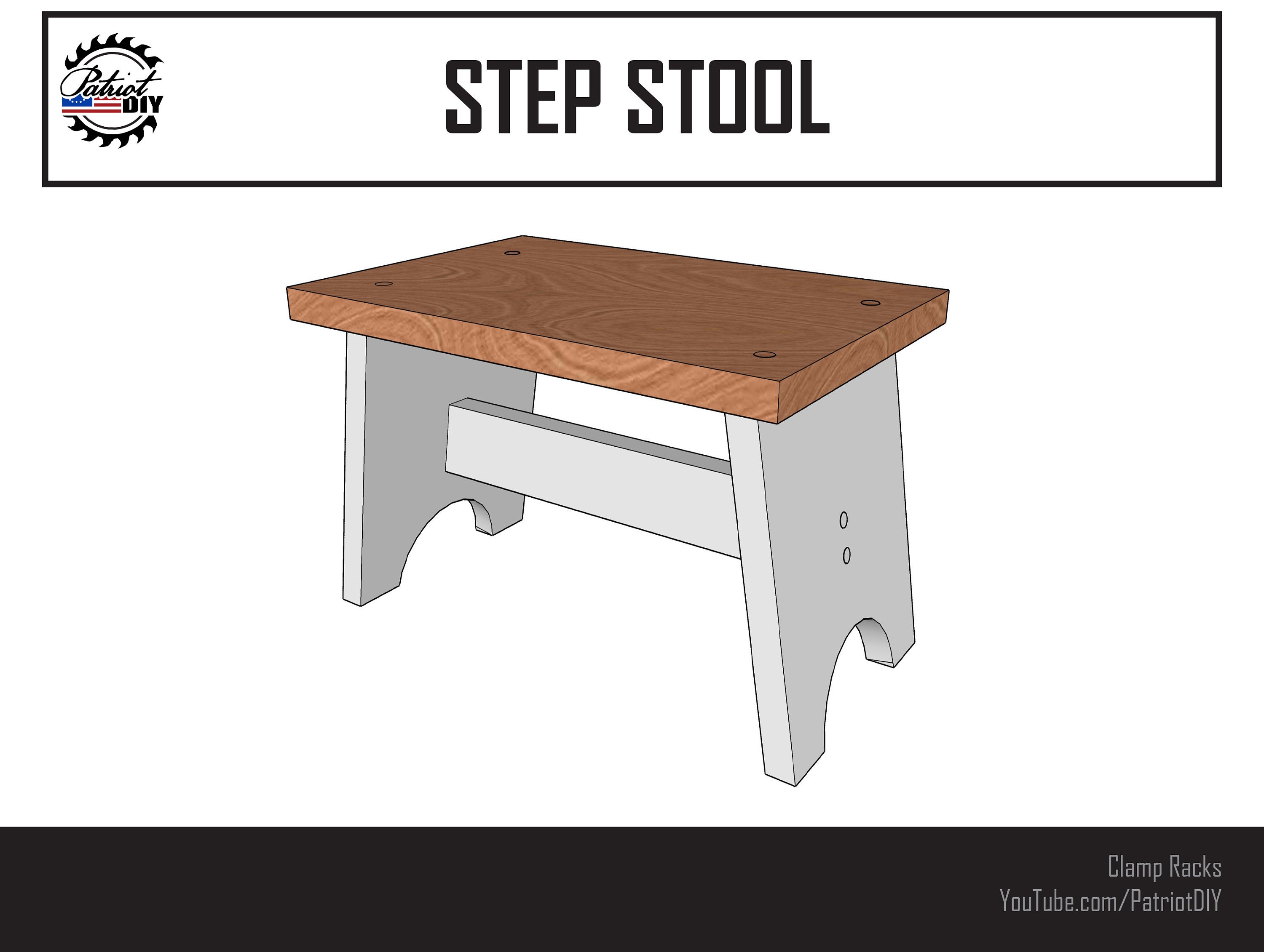 DIY Step Stool Digital Build Plans / Beginner Woodworking - Etsy