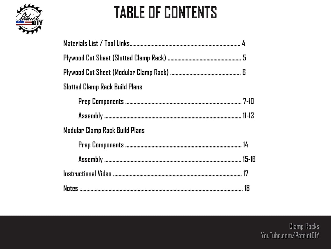 DIY French Cleat Clamp Rack Bundle - Digital Build Plans / Woodworking ...