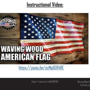 DIY Waving Wood American Flag - Digital Build Plans / Woodworking / How ...