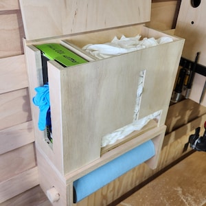 DIY Glove / Shop Rag Dispenser - Digital Build Plans / French Cleat ...