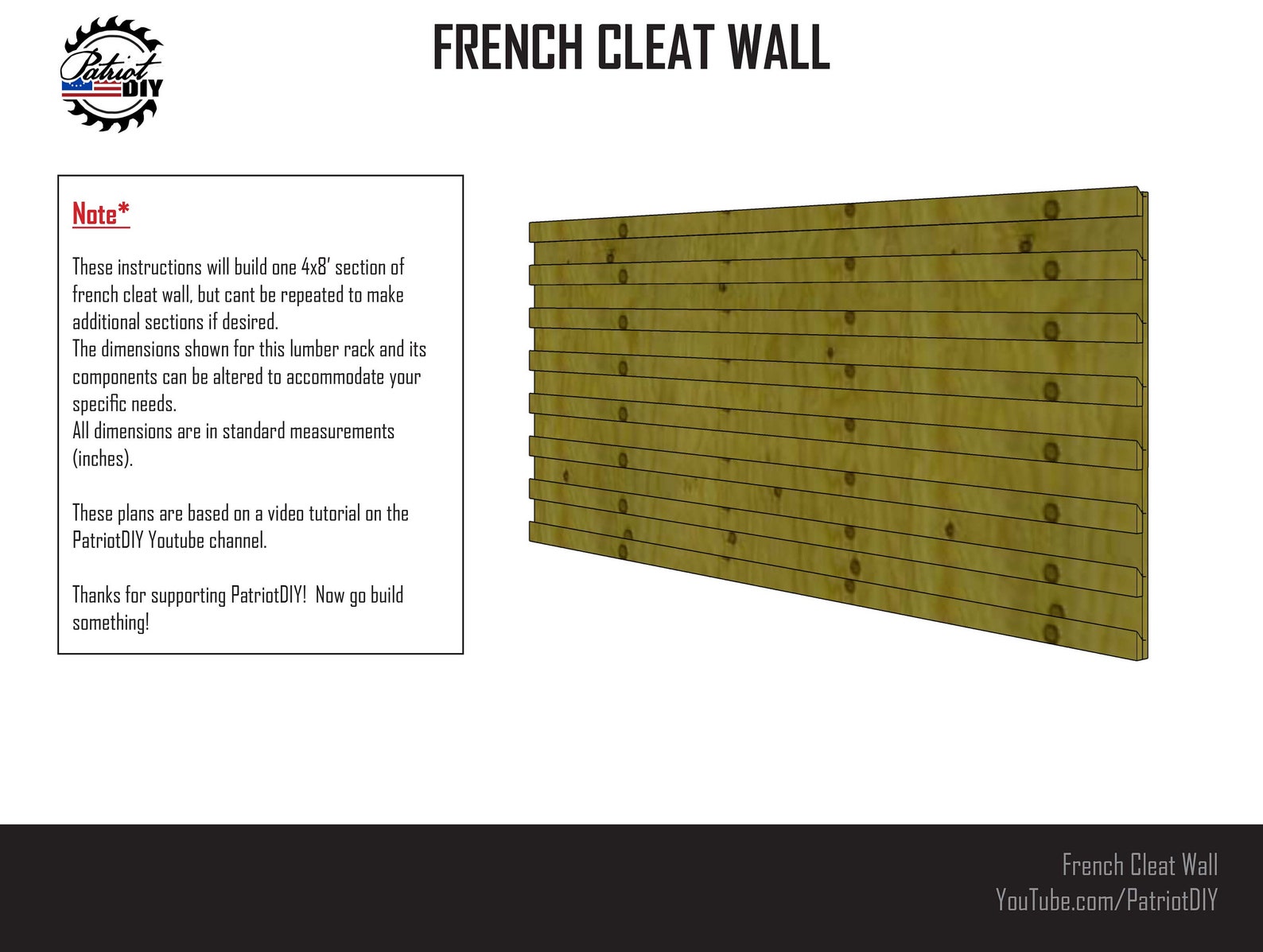 DIY French Cleat Tool Wall Digital Build Plans / Woodworking - Etsy