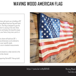 DIY Waving Wood American Flag - Digital Build Plans / Woodworking / How ...