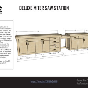 Deluxe Miter Saw Station Workbench - DIGITAL BUILD PLANS / Woodworking ...