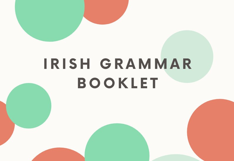Leaving Cert Irish Grammar Notes - Etsy Denmark