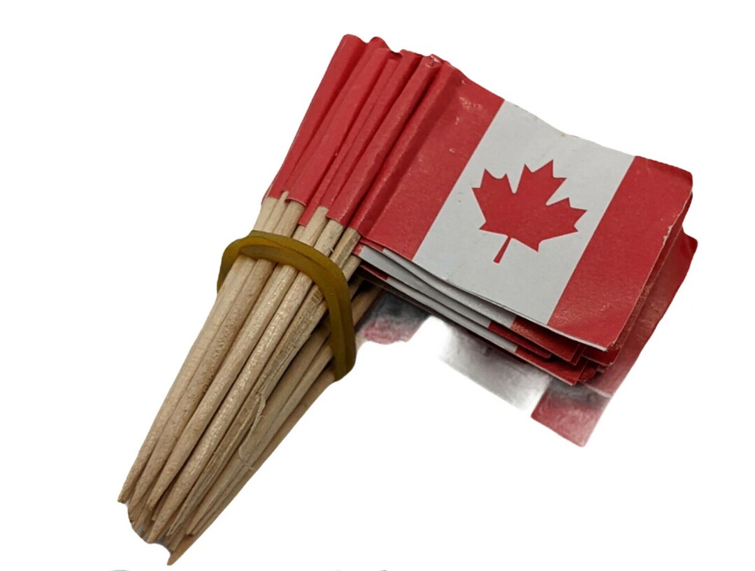 Canada Toothpicks MINI Flag Paper Sticks Party Cocktail - Etsy