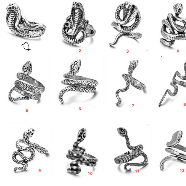 Silver Snake Ring - Etsy UK