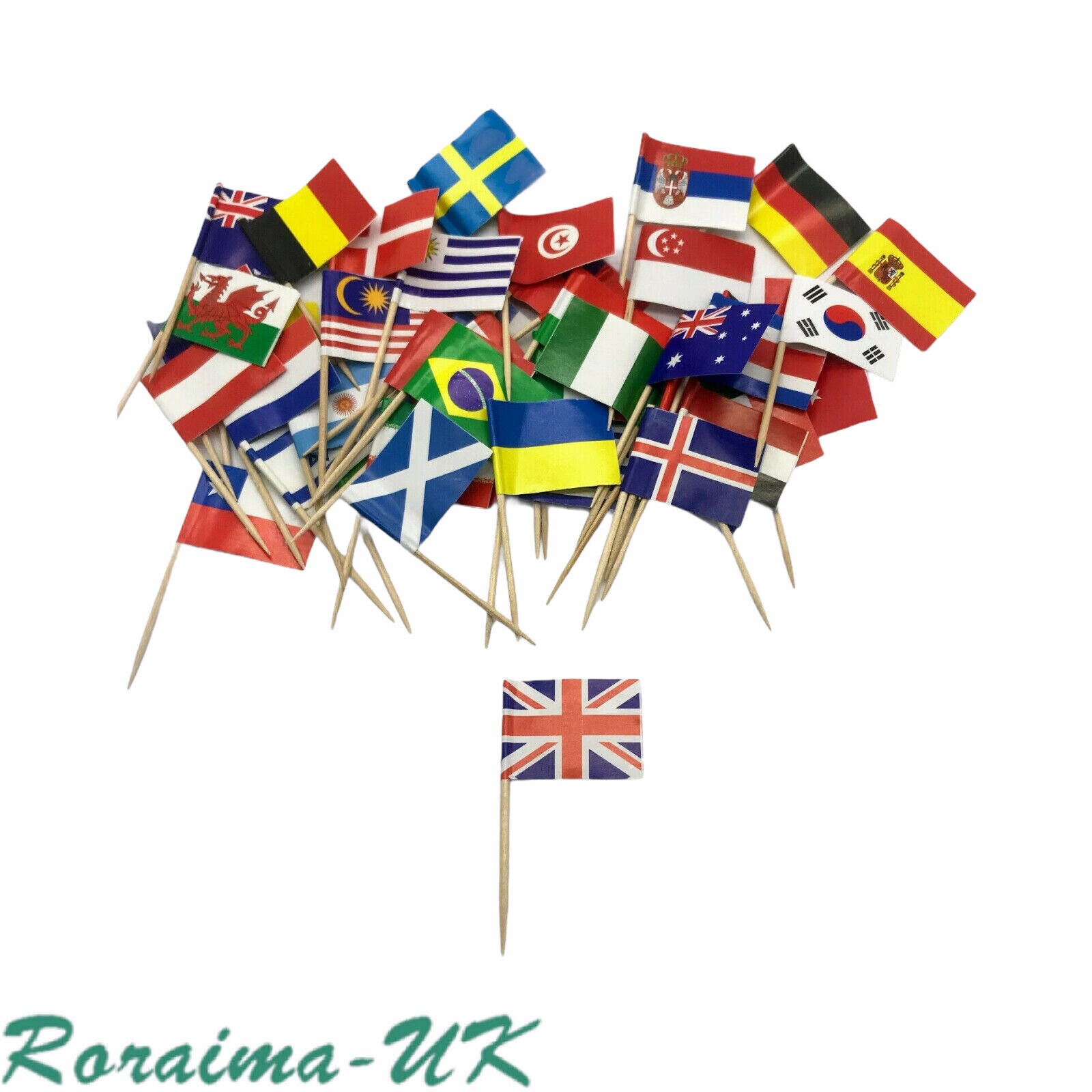 United Kingdom UK Toothpicks MINI 50 Pieces Flags Paper Sticks - Etsy