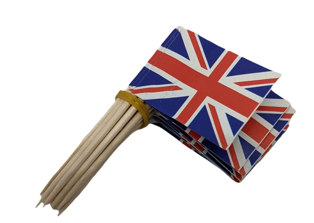 United Kingdom UK Toothpicks MINI 50 Pieces Flags Paper Sticks - Etsy