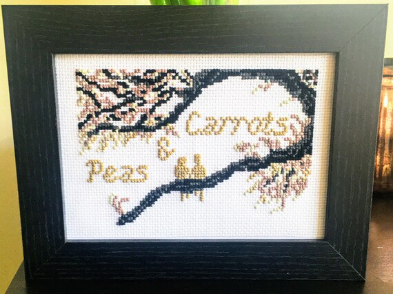 Peas and Carrots Forrest Gump Cross Stitch Pattern | Etsy