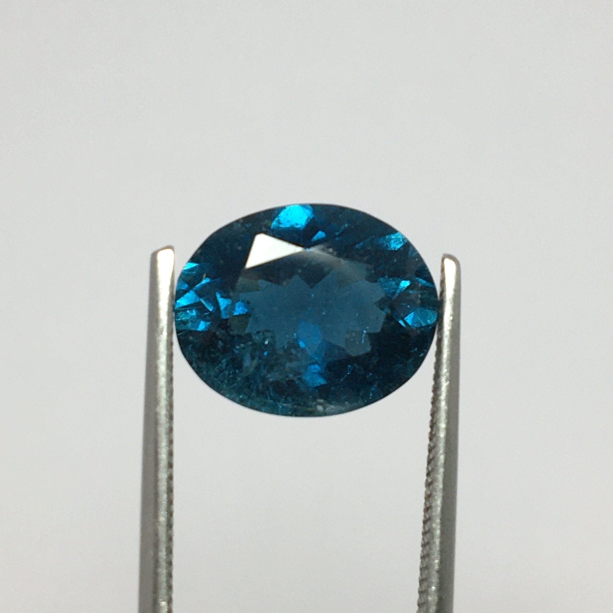 2.55 Carat Sparkling Indicolite Tourmaline Faceted Gemstone Amazing ...