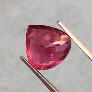 6.30 Carat Luxury Ruby Lite Tourmaline Faceted Gemstone Heart Shape ...