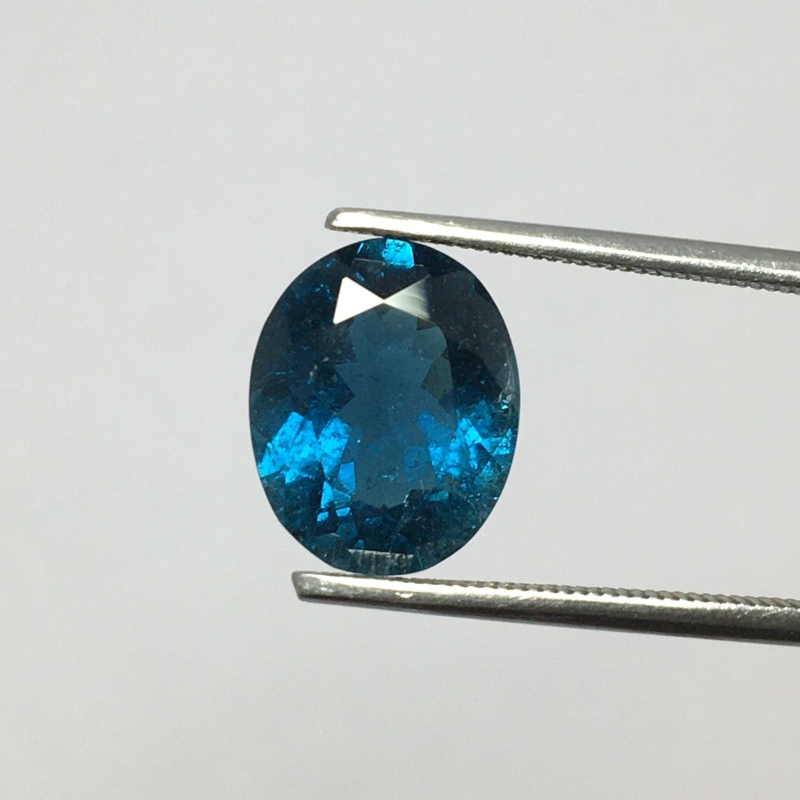 2.55 Carat Sparkling Indicolite Tourmaline Faceted Gemstone Amazing ...