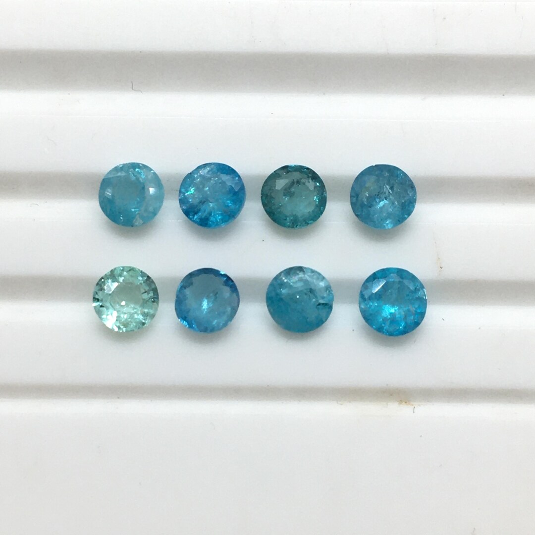 Amazing (unheated) Brazilian Paraiba Perfect Round Cut Gemstone ...