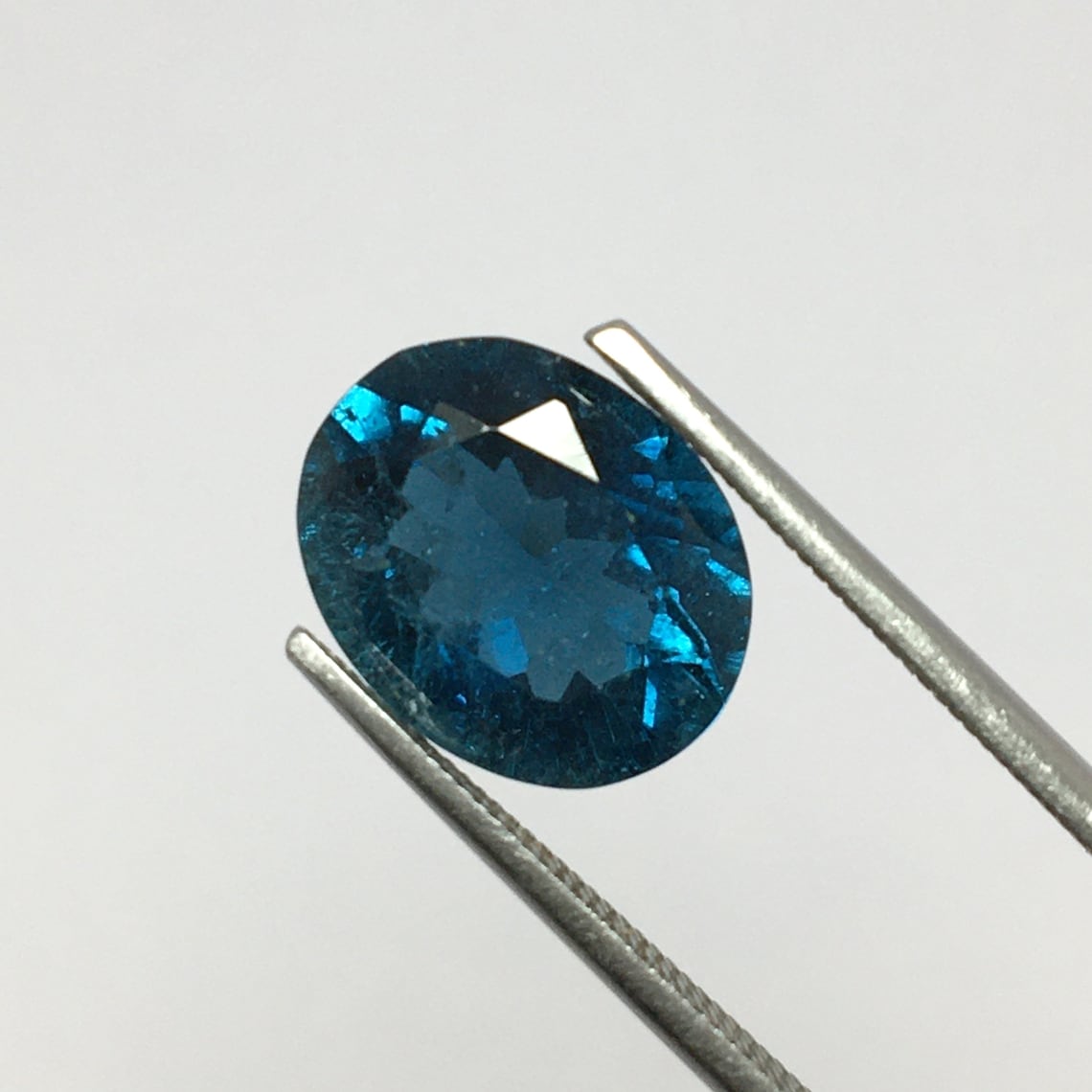 2.55 Carat Sparkling Indicolite Tourmaline Faceted Gemstone Amazing ...