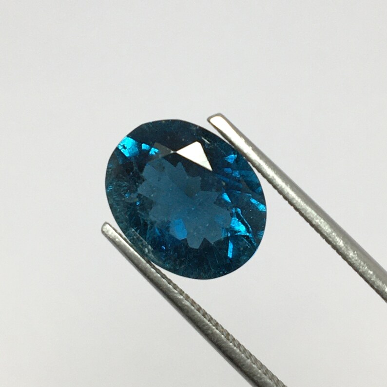 2.55 Carat Sparkling Indicolite Tourmaline Faceted Gemstone Amazing ...