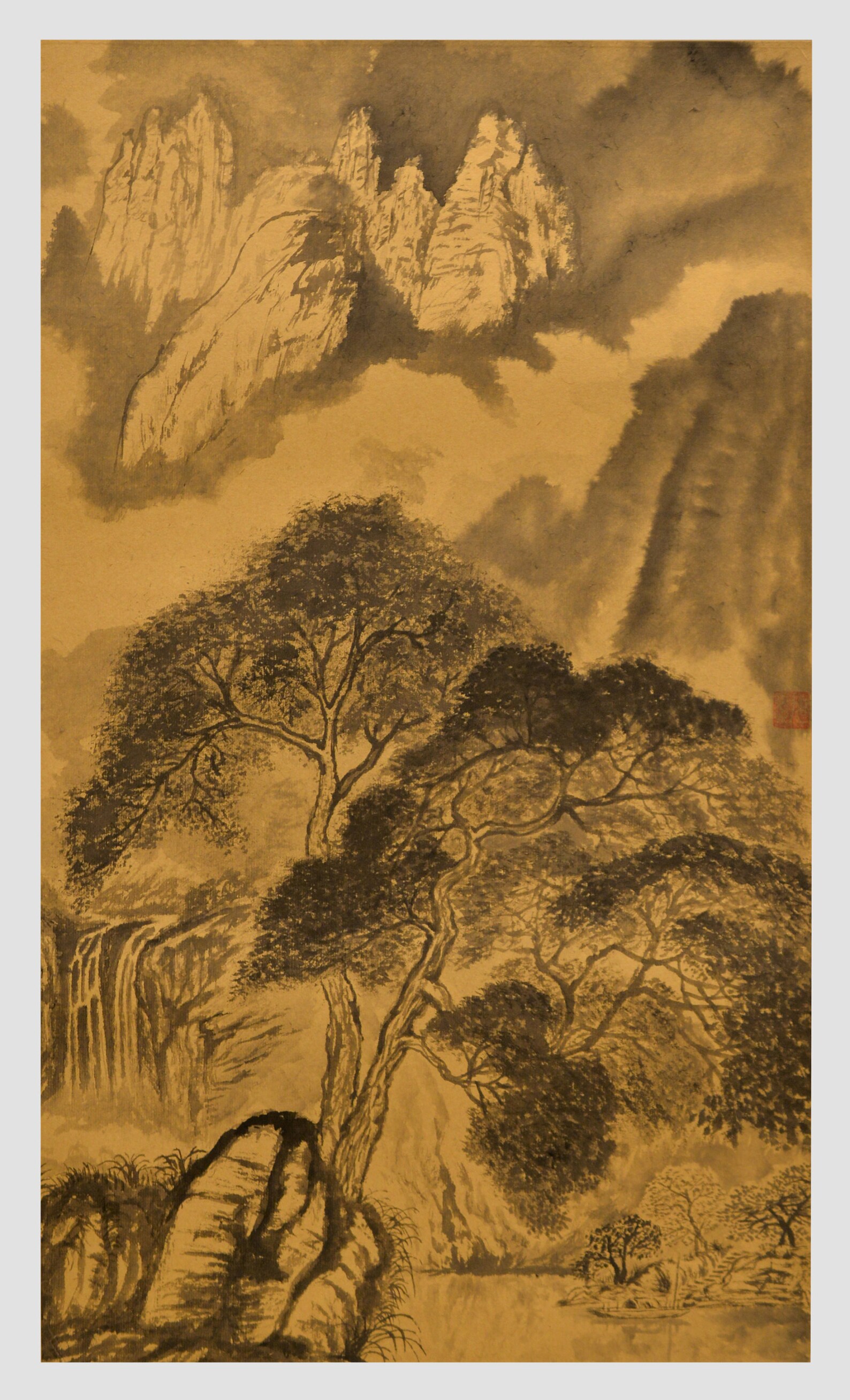 HAND Painted,chinese Landscape Painting,landscape Scroll Art ...