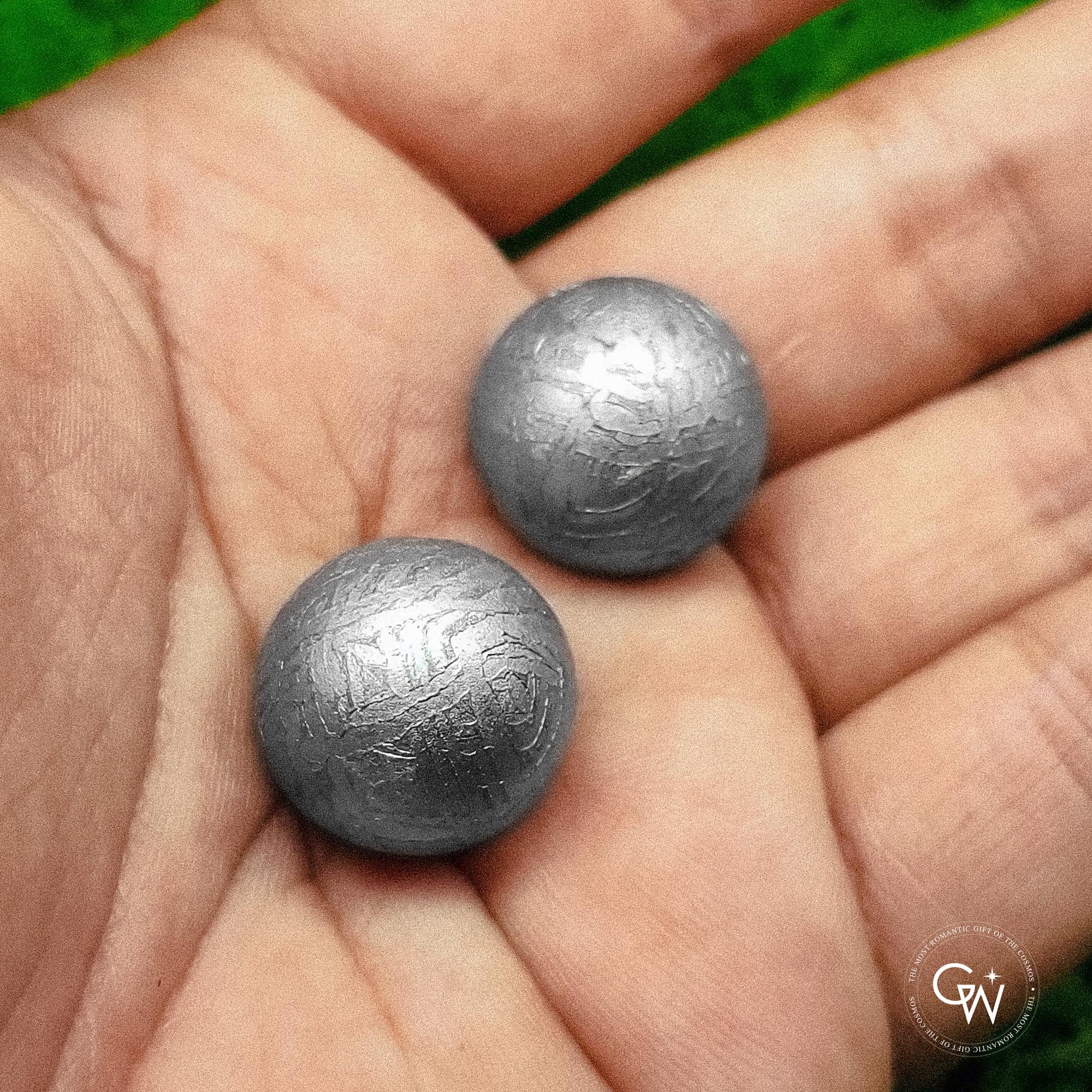 Natural Iron Meteorite Beads – 18mm – Unique Gemstone Jewelry Supplies ...