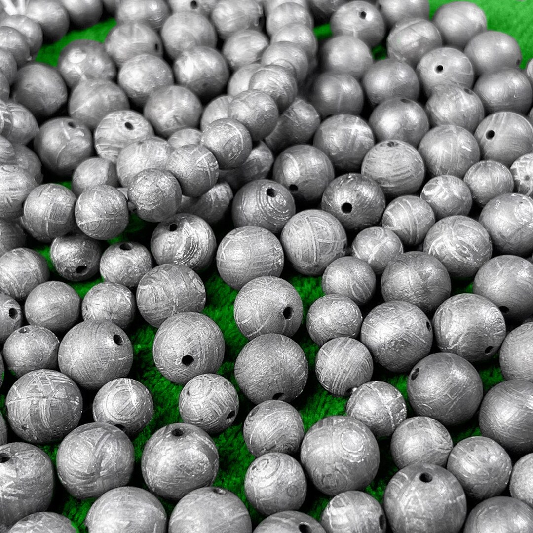 Muonionalusta Meteorite Beads – Swedish Iron Widmanstätten Pattern ...