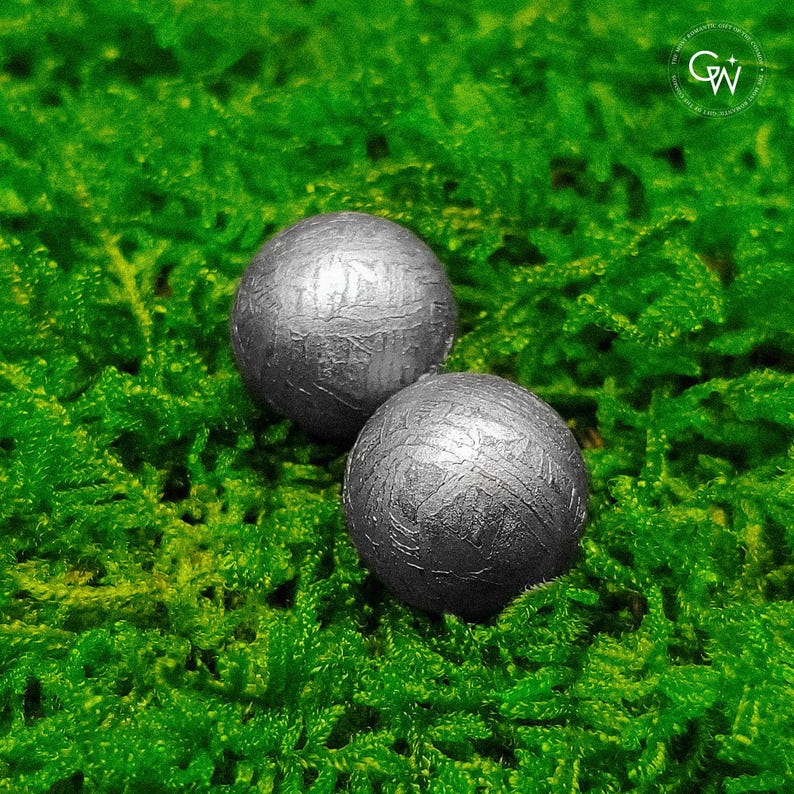 Natural Iron Meteorite Beads – 18mm – Unique Gemstone Jewelry Supplies ...
